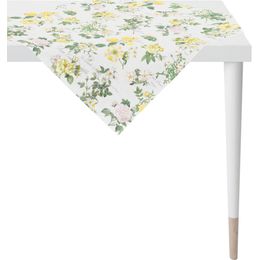 Mitteldecke Apelt "6527 SUMMERTIME, Sommerdeko, Sommer", gelb, B:100cm L:100cm, Baumwolle, Polyester, Tischdecken, Mitteldecke, Digitaldruck