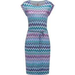 Sommerkleid Ragwear "Sommerkleid Taggien Print", Damen, Gr. S, N-Gr, lila (lavender), Obermaterial: 95% Viskose CV. 5% Elasthan EL., Kleider Sommerkleid