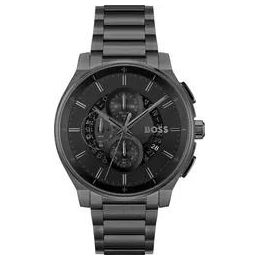 Chronograph BOSS "PEAK 2.0", schwarz, Armbanduhren, Herren, Chronograph, Quarzuhr, Armbanduhr, Herrenuhr, Edelstahlarmband, analog, Tag