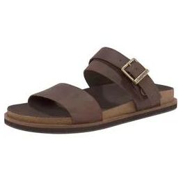 Outdoorsandale Timberland "Amalfi Vibes 2Band Sandal", Herren, Gr. 47,5, braun (dunkelbraun), Leder, Schuhe Outdoorsandale