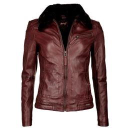Lederjacke Maze "Lederjacke Morelia", Damen, Gr. M, lila (plum), Obermaterial: 100% Lammleder LEL. Futter: 100% Polyester PES., Jacken Lederjacke