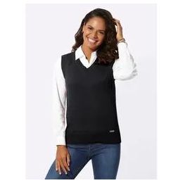 Pullunder Casual Looks "Pullunder", Damen, Gr. 46, schwarz, 50% Baumwolle, 50% Polyacryl, unifarben, Pullover Pullunder