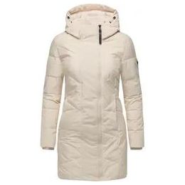 Steppmantel Ragwear "Pevilla YOUMODO", Damen, Gr. XS (34), beige (ecru), Obermaterial: 100% Polyester. Innenfutter: 100% Polyester. Wattierung: 100% Polyester, tailliert Po-bedeckend, eng Strickb&uuml;ndchen, M&auml;ntel Steppmantel, Wasserdichter Damen Winter gesteppter Kurzmantel