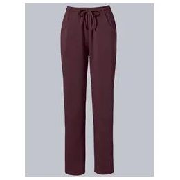 Jerseyhose Classic Basics, Damen, Gr. 19, Kurzgr&ouml;&szlig;en, rot (burgund), 100% Baumwolle, unifarben, lang, Hosen Jerseyhose