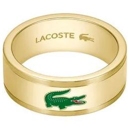 Fingerring Lacoste "ARTHOR" Gr. 62, gelbgoldfarben, gr&uuml;n, Fingerringe, Damen, 62, Edelstahl, Fingerring
