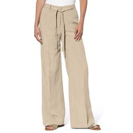 Webhose Heine, Damen, Gr. 38, Normalgr&ouml;&szlig;en, beige (sand), 70% Lyocell, 30% Leinen, unifarben, Hosen Webhose