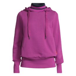 Kapuzenpullover SALZHAUT "Hoodie S&Auml;LWE", Damen, Gr. XL, lila (plum), Obermaterial: 80% Baumwolle CO. 20% Polyester PES., Pullover Kapuzenpullover