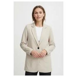 Jackenblazer Freequent "FQNANNI", Damen, Gr. M, gr&uuml;n (moonbeam melange), Web, Obermaterial: 73% Polyester, 24% Viskose, 3% Elasthan, unifarben, bequem h&uuml;ftbedeckend, V-Ausschnitt, Blazer, mit Knopfverschluss und Reverskragen