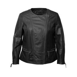 Bikerjacke JCC "Lederjacke 31024033", Damen, Gr. 52, schwarz, Obermaterial: 100% Lammleder LEL. Futter: 100% Baumwolle CO., Jacken Bikerjacke