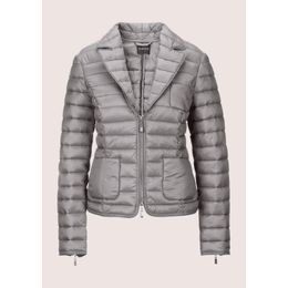Madeleine Mode Steppjacke MADELEINE "Steppjacke Wattierte Damenjacke mit sportivem Touch", Damen, Gr. 42, grau (steingrau), Obermaterial: 100% Polyamid PA., Modern, normal, Jacken Steppjacke, Zweiwege-Reissverschlu&szlig;