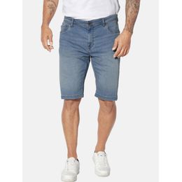 Bermudas Jan Vanderstorm "Jeansbermuda BROLLE", Herren, Gr. 66, N-Gr, blau (hellblau), Obermaterial: 99% Baumwolle CO. 1% Elasthan EL., Hosen Bermudas
