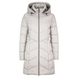 Outdoorjacke Betty Barclay "Outdoorjacke mit abnehmbarer Kapuze", Damen, Gr. 40, silber (silber cloud), Obermaterial: 88% Polyester PES. 12% Polyamid PA., Jacken Outdoorjacke