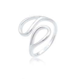 Silberring Elli "Ring Tropfen Offen Verstellbar 925 Sterling Silber", silber, Fingerringe, Damen, Silber 925 (Sterlingsilber), Silberring
