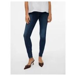 V&eacute;ro Moda Skinny-fit-Jeans VERO MODA "VMFLASH MR SKINNY JEANS LI3303 GA NOOS", Damen, Gr. S (36), L&auml;nge 30, dunkelblau denim, Denim/Jeans, Obermaterial: 89% Baumwolle, 9% Elastomultiester, 2% Elasthan, unifarben, skinny fit lang, Jeans, Baumwollmischung mit Stretch, regular waist, skinny fit