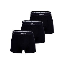 Boxershorts s.Oliver "Boxershort 3er Pack", Herren, Gr. M, schwarz, Obermaterial: 92% Baumwolle CO. 8% Elasthan EL., Unterhosen Boxershorts