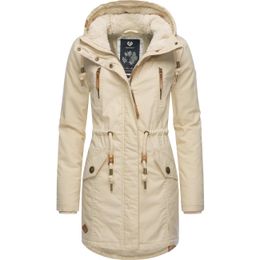 Wintermantel Ragwear "Wintermantel Elsie", Damen, Gr. XL, beige (beige22), Obermaterial: 65% Polyester PES. 35% Baumwolle CO. Obermaterial: Futter: 100% Polyester PES. 100% Polyester PES., M&auml;ntel Wintermantel
