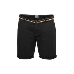Chinoshorts Blend "Chinoshorts BHBBruno", Herren, Gr. 6XL, N-Gr, schwarz, Obermaterial: 97% Baumwolle CO. 3% Elasthan EL., Hosen Chinoshorts