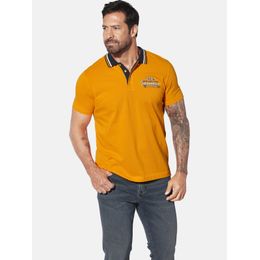 Poloshirt Jan Vanderstorm "Doppelpack Poloshirt TEOFIL", Herren, Gr. 5XL, orange (orange dunkelblau), Obermaterial: 100% Baumwolle CO., Shirts Poloshirt
