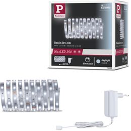 Paulmann LED Stripe "MaxLED 250 Basisset unbeschichtet 3m Tageslichtwei&szlig;", silber (silberfarben), Flammen 1 Stk., Lichterketten, LED Stripe
