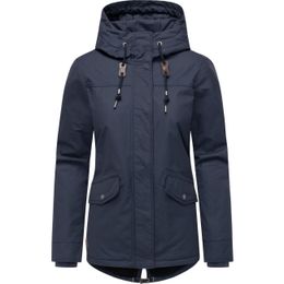 Winterjacke Ragwear "Winterjacke Parkker Warm YOUMODO", Damen, Gr. 6XL, blau (navy), Obermaterial: 65% Polyester PES. 35% Baumwolle CO. Obermaterial: Futter: 100% Polyester PES. 100% Polyester PES., Jacken Winterjacke