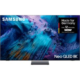 Samsung QLED-Fernseher "GQ65QN990FT QLED Mini LED-Fernseher", Energieeffizienz: G, schwarz, 65, Fernseher, 8K AI Upscaling Pro & Glare Free, Wireless One Connect Box, Art Store, QLED-Fernseher