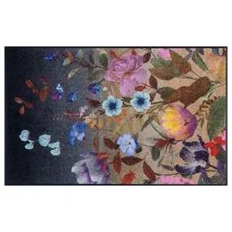 Teppich "Midnight Blooms", bunt, B:75cm H:7mm L:120cm, Polyamid, wash+dry BY KLEEN-TEX, Teppiche, Teppich