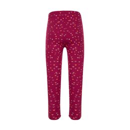 Strickleggings happy girls, M&auml;dchen, Gr. 152, N-Gr, lila (berry), Feinstrick, Obermaterial: 60% Polyester, 35% Baumwolle, 5% Elasthan, bedruckt, slim fit normal, Hosen Strickleggings, im s&uuml;&szlig;en Herzchen-Allover