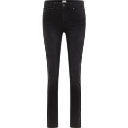 Skinny-fit-Jeans Mustang "Damen Style Shelby Skinny", Damen, Gr. 29, L&auml;nge 32, 841 schwarz, Denim/Jeans, 87% Baumwolle, 11% Polyester, 2% Elasthan, unifarben, skinny fit, Jeans Skinny-fit-Jeans