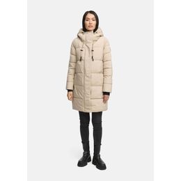 Winterjacke Marikoo "Marikoo Kaituu Damen Winter Steppjacke N008", Damen, Gr. 4XL, grau (light taupe), Obermaterial: 100% Polyester PES., Jacken Winterjacke