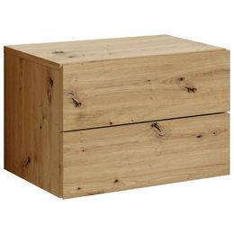 P & B Nachtschrank, Eiche Artisan, Holzwerkstoff, 2 Schublade(n) Schubladen, 42x28x30 cm, h&auml;ngend, Schlafzimmer, Nachttische