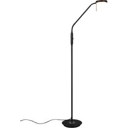 Trio LEUCHTEN LED Stehlampe "MONZA, Stehleuchte mit Sensordimmer Lichtfarbe einstellbar 2300-4000K", schwarz (schwarz matt), 1, H: 145cm, 1 Stk., Leuchten, Leuchtenkopf flexibel verstellbar Memoryfunktion H&ouml;he 145-160 cm, LED Stehlampe