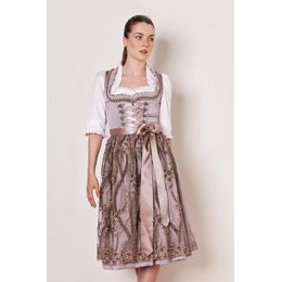 Kr&uuml;ger Dirndl KR&Uuml;GER "Dirndl Catharine (70cm)", Damen, Gr. 36, N-Gr, lila, Obermaterial: 100% Polyester PES., herzf&ouml;rmiger Ausschnitt, Kleider Dirndl