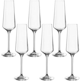 Sektglas Leonardo "PUCCINI", transparent (klar), H:33cm &Oslash;:5cm, Kristallglas, Trinkgef&auml;&szlig;e, Sektglas, 280 ml, 6-teilig