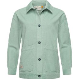 Cordjacke Ragwear "Cordjacke Ennea", Damen, Gr. L, blau (aqua), Obermaterial: 100% Baumwolle CO., Jacken Cordjacke