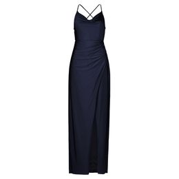 Abendkleid Vera Mont "Abendkleid figurbetont", Damen, Gr. 38, EURO, blau (night sky), 81% Polyamid PA. 19% Elasthan EL., Kleider Abendkleid