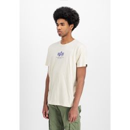 T-Shirt Alpha Industries "Basic T-Shirt ML", Herren, Gr. M, wei&szlig; (vintage wei&szlig;), Obermaterial: 100% Baumwolle, Shirts T-Shirt