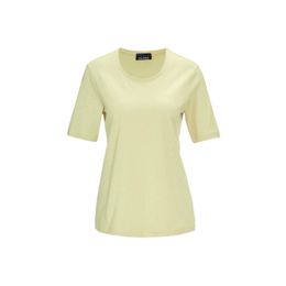 Langarm-Poloshirt GOLDNER "Basic Baumwollshirt mit kurzem Arm", Damen, Gr. 50, gelb, Obermaterial: 100% Baumwolle CO., normal, Sonstiges, Shirts Langarm-Poloshirt, Ohne