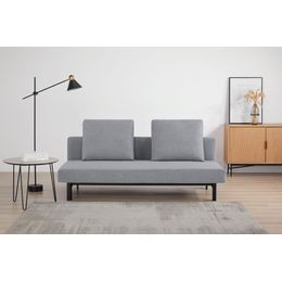 Schlafsofa Inosign "BROOKFIELD, Bettsofa, Klappsofa, Couch, G&auml;stebett", grau (hellgrau), B:191cm H:92cm T:97cm, Sofas, Schlafsofa, mit Bettfunktion, pflegeleichter Webstoffbezug