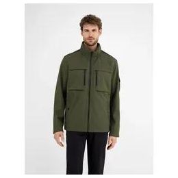 Outdoorjacke Lerros "Shell-Blouson mit Kapuze", Herren, Gr. XXL, deep olive, 100% Polyester, Jacken Outdoorjacke