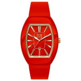 Ice Watch Quarzuhr ICE-WATCH "ICE boliday - Dome - Small - 3H + Date", rot, Armbanduhren, Damen, Quarzuhr, Armbanduhr, Damenuhr, Silikonarmband, Datum, analog
