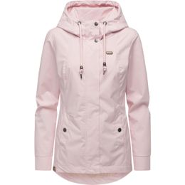 Outdoorjacke Ragwear "Outdoorjacke Alvena Summer YOUMODO", Damen, Gr. L, rosa (marshmallow), Obermaterial: 100% Polyester PES. Obermaterial: Futter: 100% Polyester PES., figurumspielend, hoch geschlossener Ausschnitt, abgesteppte Kante, Jacken Outdoorjacke, Wasserdichte und atmungsaktive &Uuml;bergangsjacke
