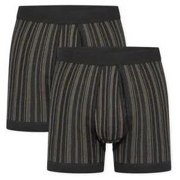 Boxershorts Schiesser "Original Classics", Damen, Gr. 7, 000, schwarz, Feinripp, Obermaterial: 100% Baumwolle, k&ouml;rpernah, Unterhosen, mit Eingriff, gestreift