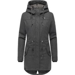Wintermantel Ragwear "Wintermantel Ellba Coat A YOUMODO", Damen, Gr. 3XL, grau (stone grau), Obermaterial: 100% Polyester PES. Obermaterial: Futter: 100% Polyester PES. 100% Polyester PES., M&auml;ntel Wintermantel