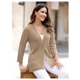 Strickjacke Classic Basics, Damen, Gr. 48, beige, 100% Polyacryl, unifarben, Strickjacken Strickjacke