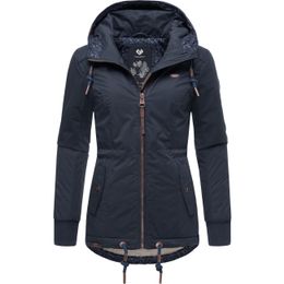 Winterjacke Ragwear "Winterjacke YM-Danka", Damen, Gr. L, blau (navy022), Obermaterial: 100% Polyester PES. Obermaterial: Futter: 100% Polyester PES. 100% Polyester PES., Jacken Winterjacke