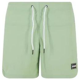Badeshorts Urban Classics "Urban Classics Herren Block Swim Shorts", Gr. 5XL, US-Gr&ouml;&szlig;en, vintagegr&uuml;n, 100% Polyamid, Badehosen Badeshorts