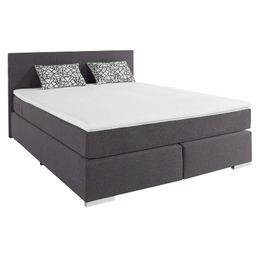 Boxspringbett COTTA "Simba", anthrazit, L:209cm, Komplettbetten, Boxspringbett, wahlweise mit oder ohne Matratze und Topper bestellbar