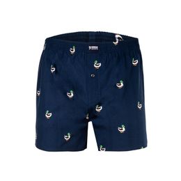 Webboxer Happy Shorts "Web-Boxershorts 1er Pack", Herren, Gr. L, bunt (duck), Obermaterial: 100% Baumwolle CO., Unterhosen Webboxer