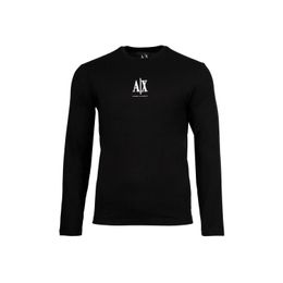Longsleeve Armani Exchange "Longsleeve T-SHIRT 1er Pack", Herren, Gr. S, schwarz, Obermaterial: 100% Baumwolle CO., Shirts Longsleeve