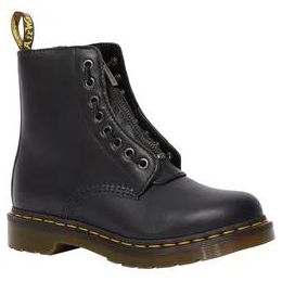 Schlupfboots Dr. Martens "1461 Pascal 8 Eye Boot", Damen, Gr. 36, schwarz, Leder, Schuhe Schlupfboots, Festivalboots, Schlupfboots mit Vorder-Rei&szlig;verschluss